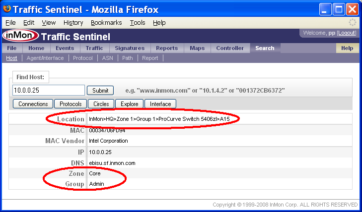 InMon Support: チュートリアル: Traffic Sentinelの設定 - ステップバイステップ・ガイド