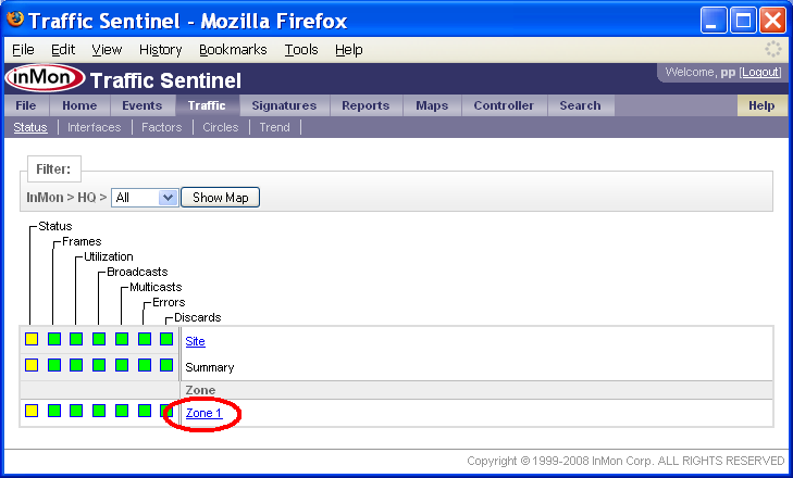 InMon Support: チュートリアル: Traffic Sentinelの設定 - ステップバイステップ・ガイド